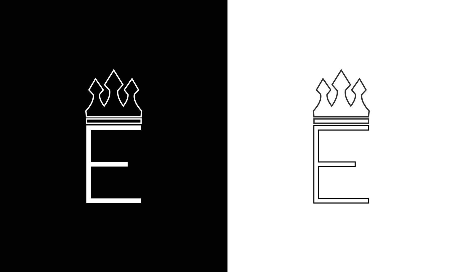 Delivery logo english alphabet letters E Vector design template elements for your application or ...