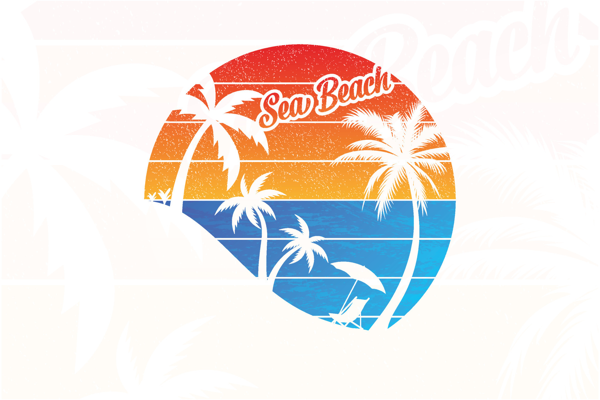 Sea Beach Summer T Shirt Design 11001373 Vector Art At Vecteezy