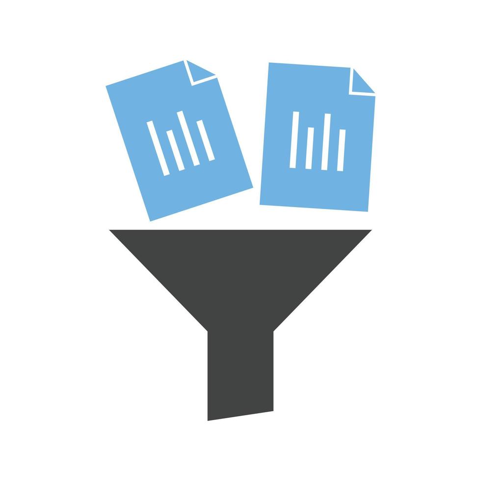 Filter Documents Glyph Blue and Black Icon 11002039 Vector Art at Vecteezy