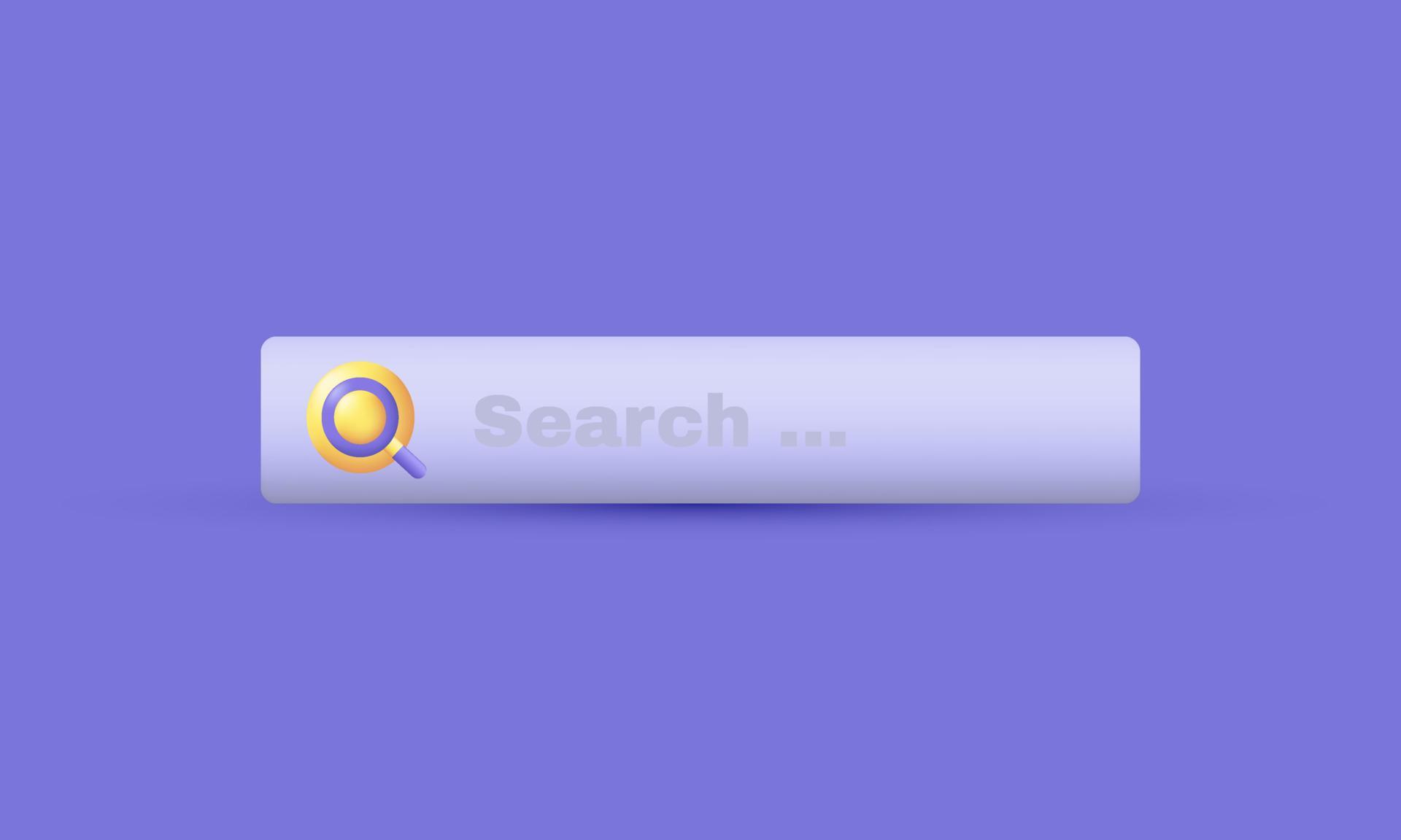 unique realistic purple search bar template website navigation browser ...