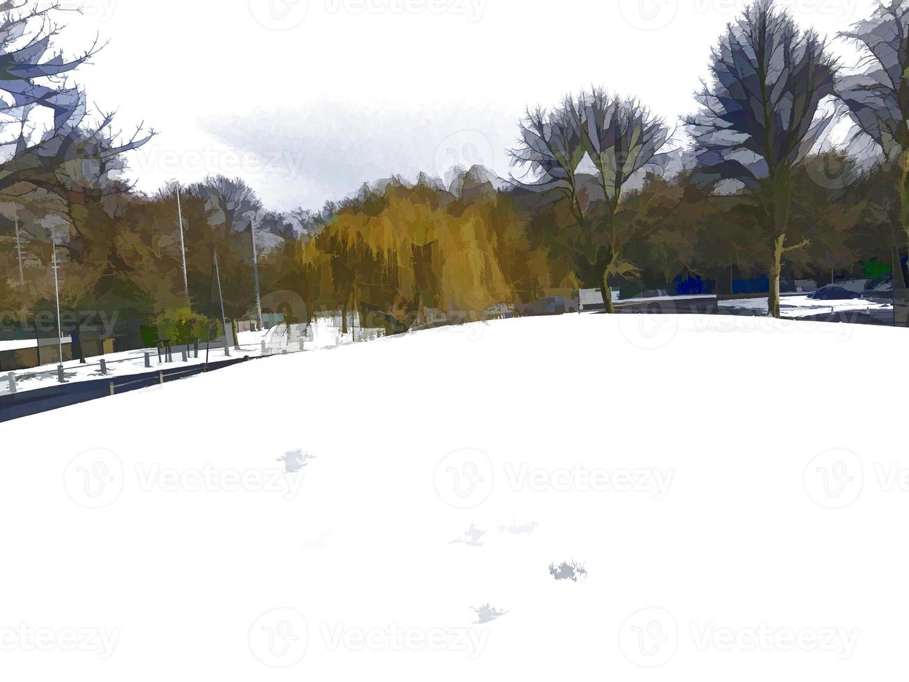 Trees Branches Covered in Snow Background 11004870 Stock Photo at Vecteezy