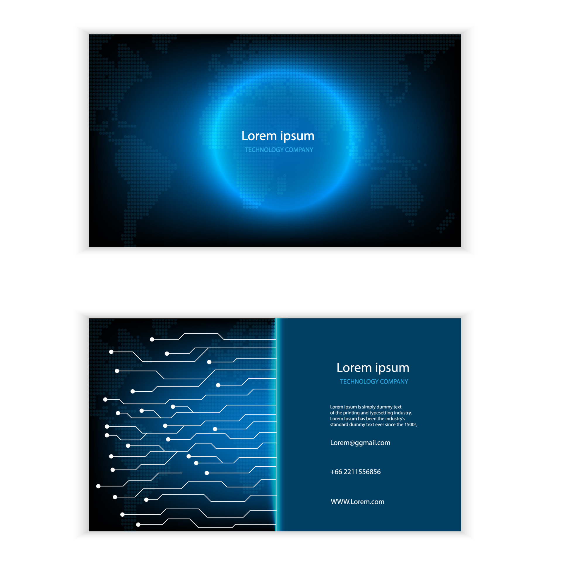 Computer chip Electronic circuit board namecard vector for technology ... Computer chip Electronic circuit board namecard vector for technology ...