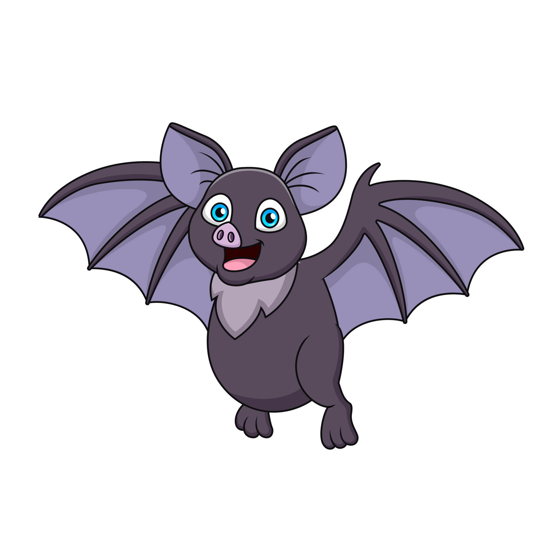 Cute bat cartoon. Cute animal cartoon. Vector illustration 11005272 Vector Art at Vecteezy