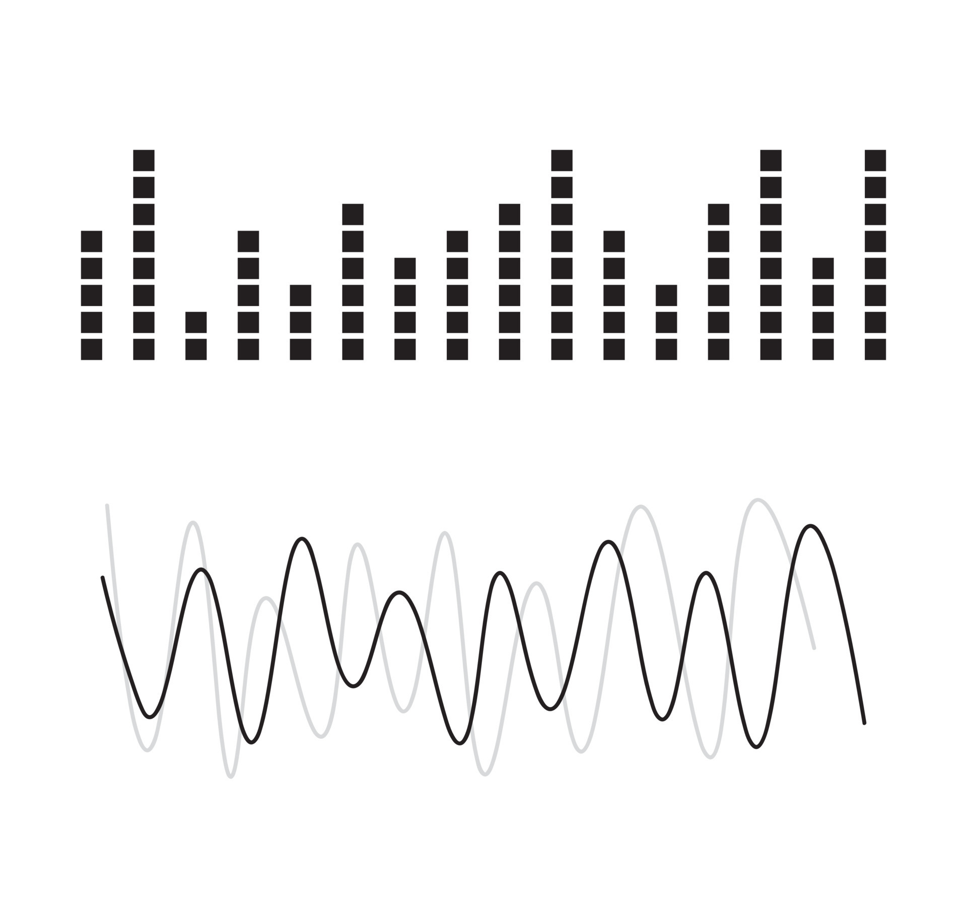 Wave sound soundwave icon. Sound waves vector. 11009304 Vector Art at ...