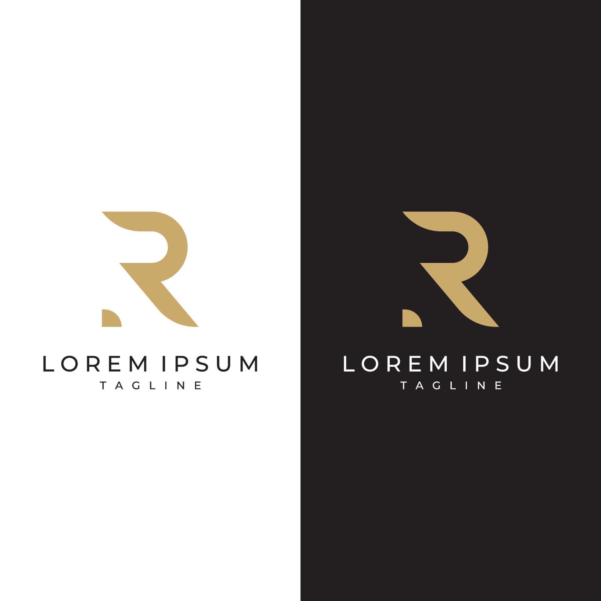 Logo design initial letter R template with geometry and monogram. Minimalist, modern and elegant ...