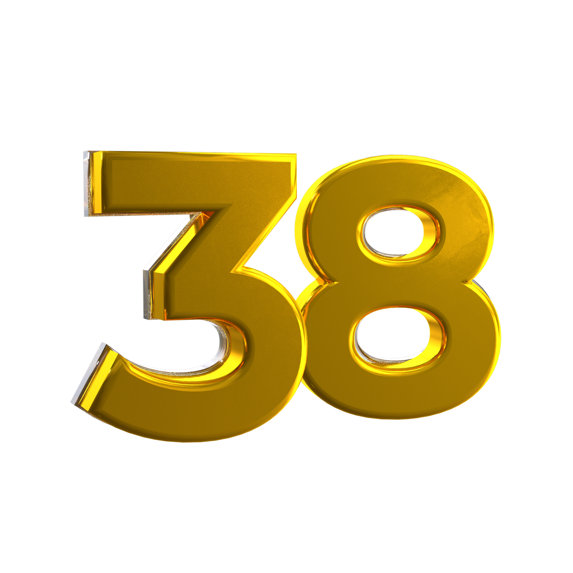 Mental Yellow color 38 3D number 11016798 PNG
