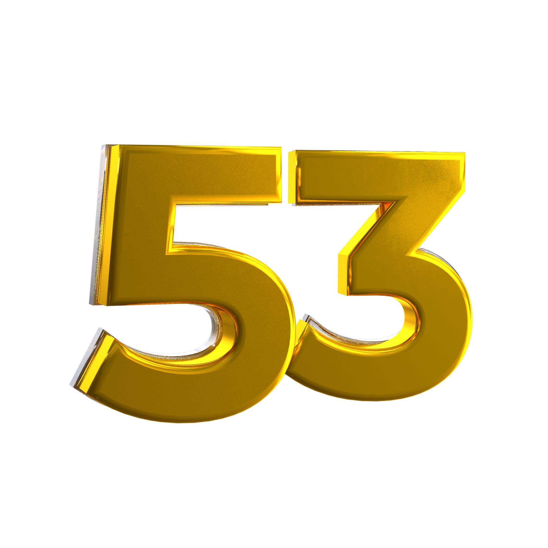 Mental Yellow 53 3d Number 11016800 Png