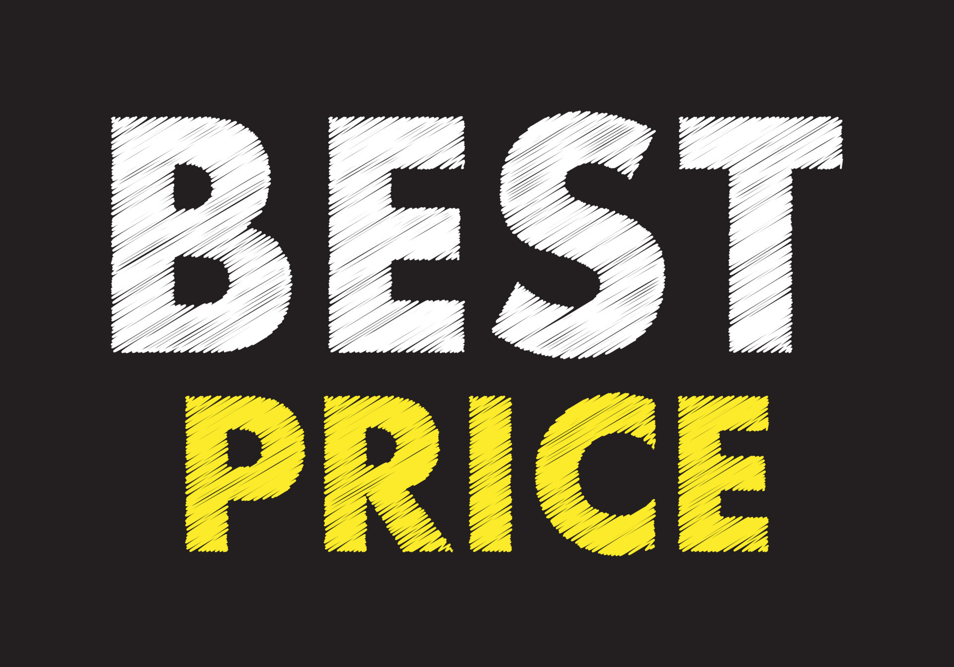 Best Price Writing Text On Black Chalkboard Vector Illustration
