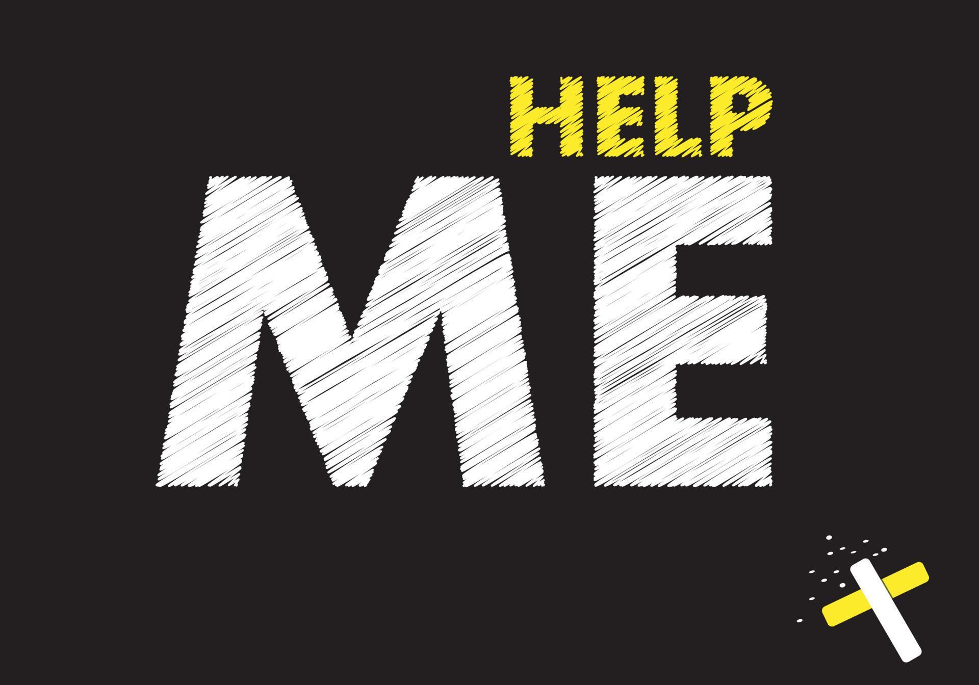 Help me writing text on black chalkboard. vector illustration 11020022 ... Help me writing text on black chalkboard. vector illustration 11020022 ...