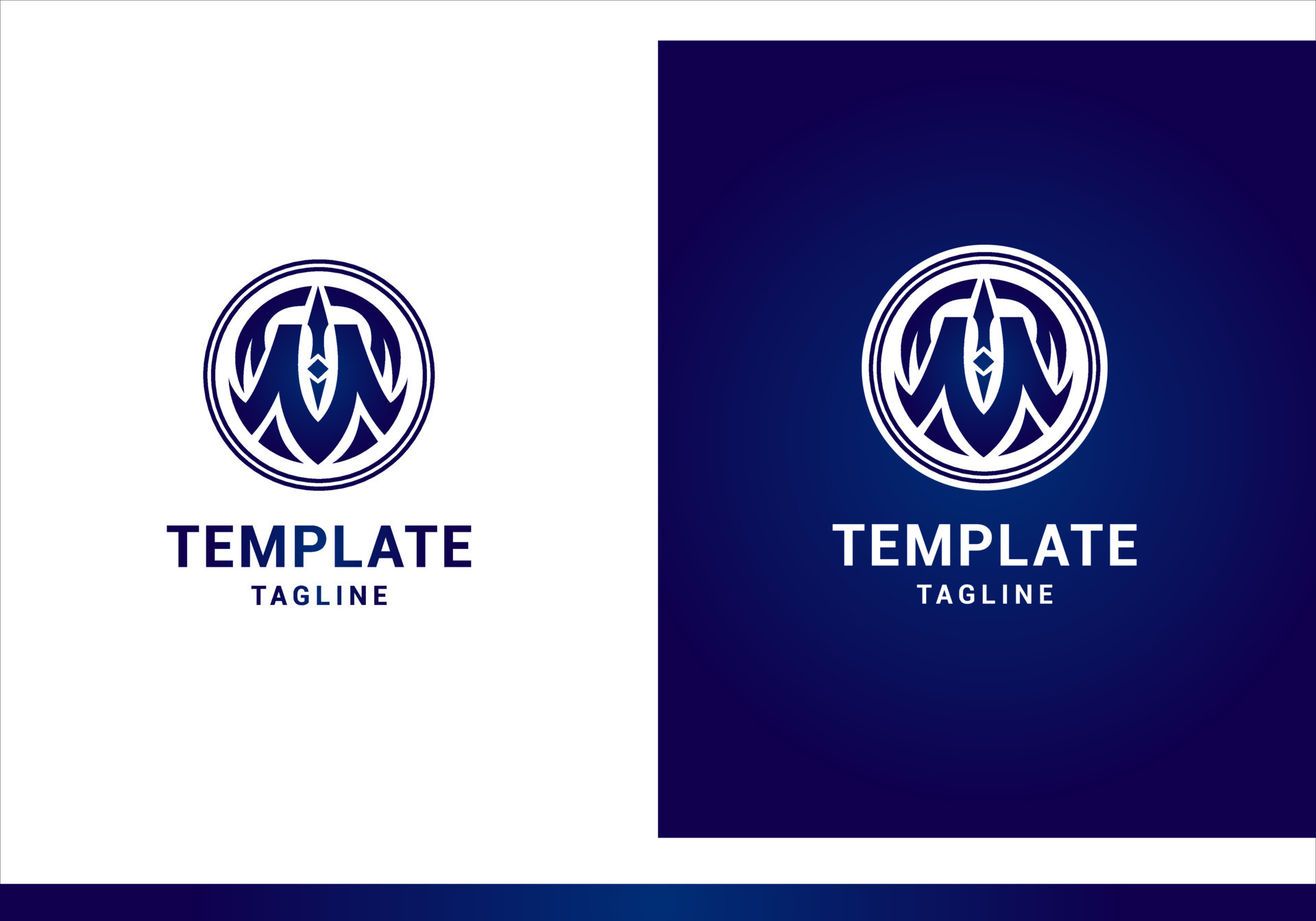 logo letter m. round monogram, vintage style in blue color 11020498 ...
