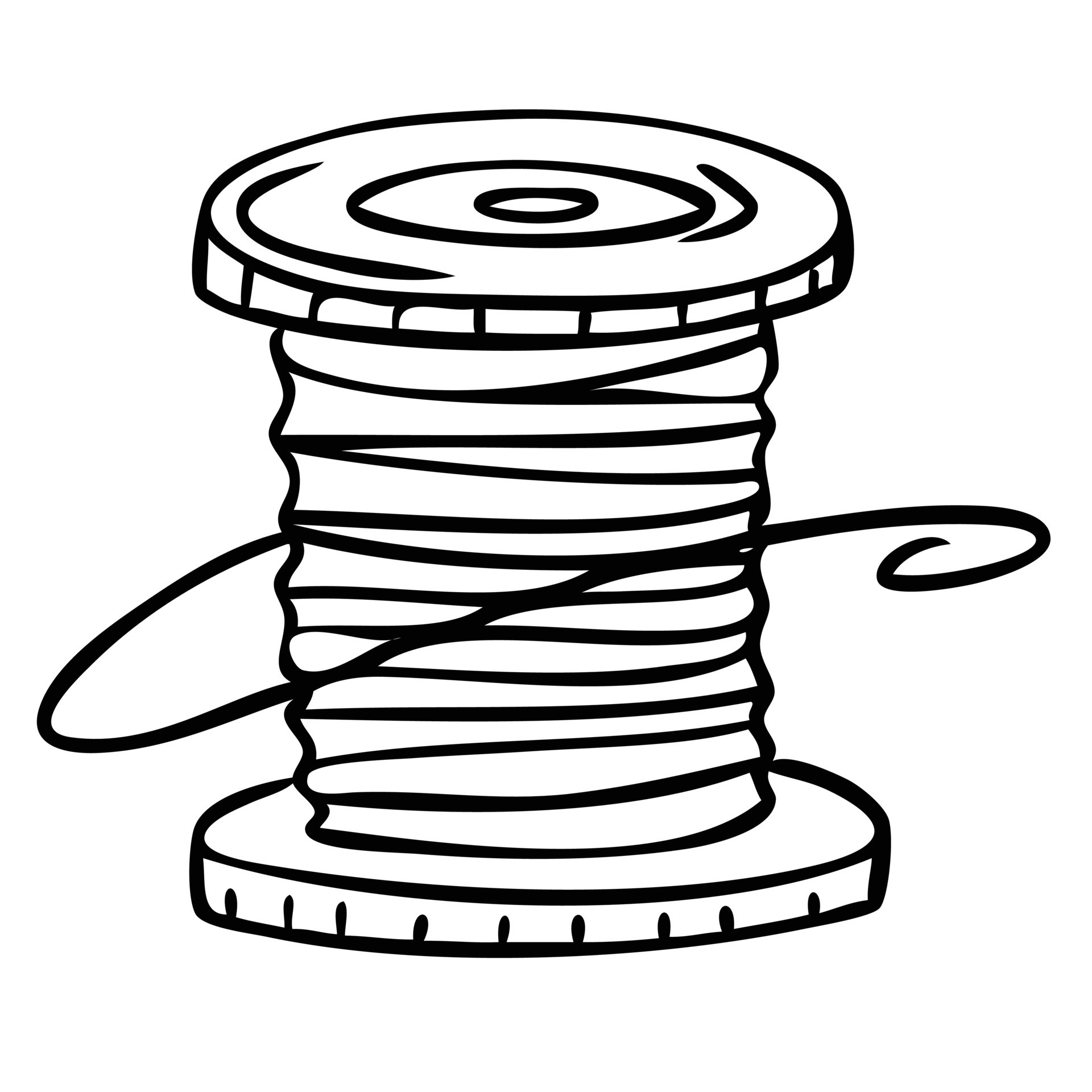 Spool Of Thread For Sewing Fashion Designer Tool Vector Illustration