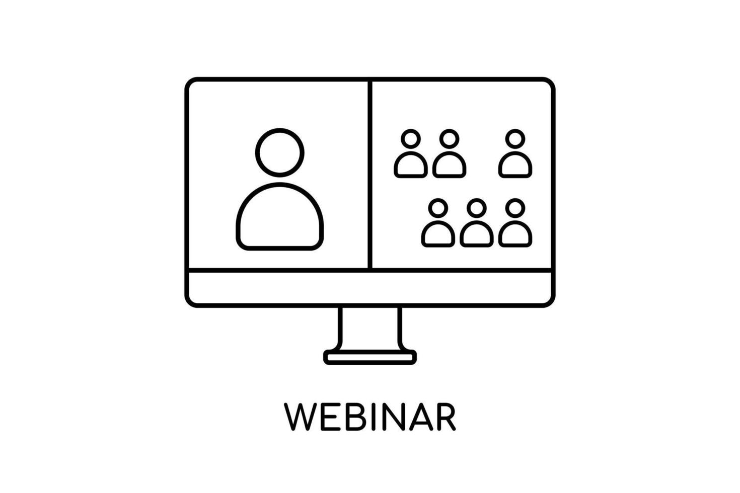 Video conference icon. Online meeting, Teaching webinar symbol. Outline ... Video conference icon. Online meeting, Teaching webinar symbol. Outline ...