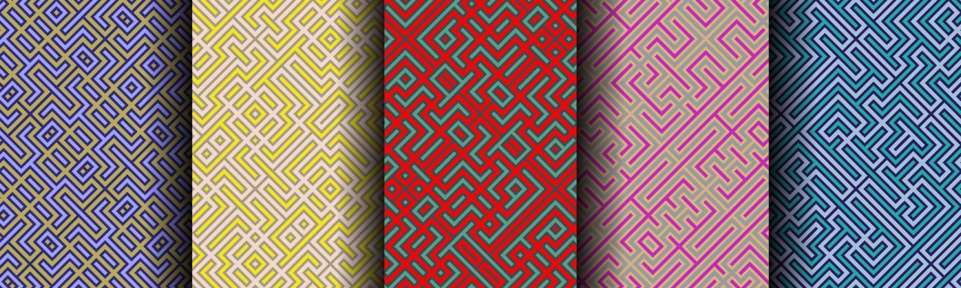 modern geometric abstract line pattern bundle set 11025742 Vector Art ...