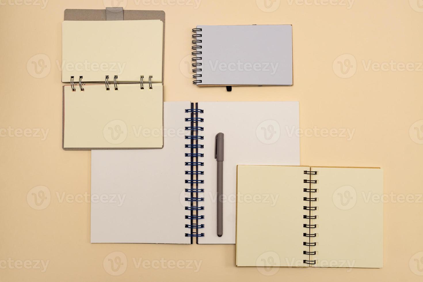 Plenty Of Open Notebooks Made From Recycled Paper Stationery Mock Up Template For Your Design Plenty Of Open Notebooks Made From Recycled Paper Stationery Mock Up Template For Your Design