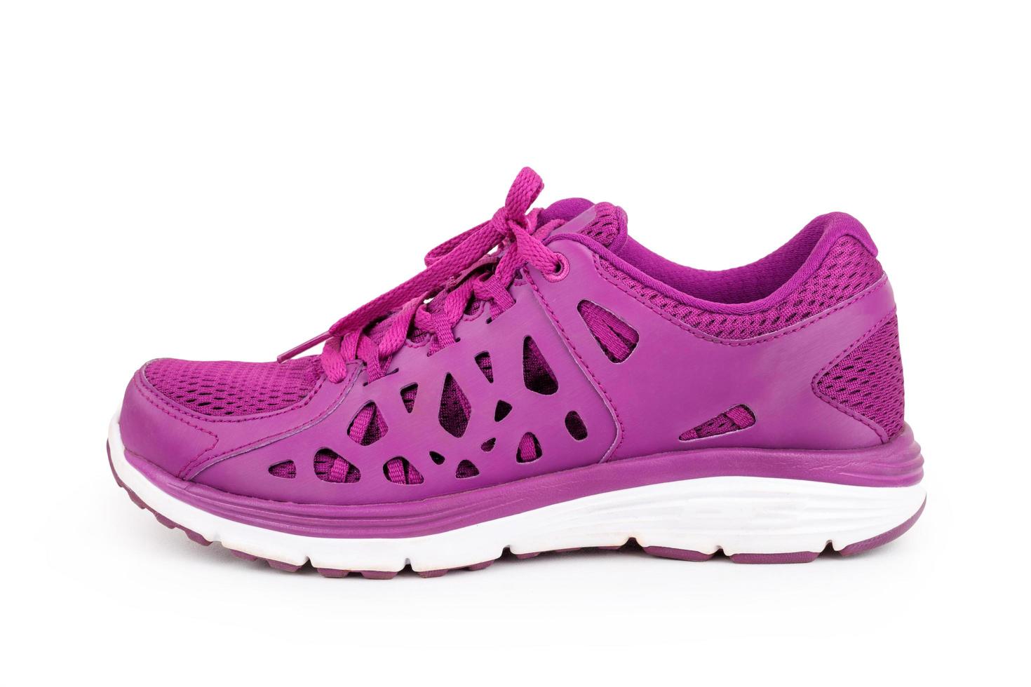 Violet sport running shoes isolated on white background 11043183 Stock ...