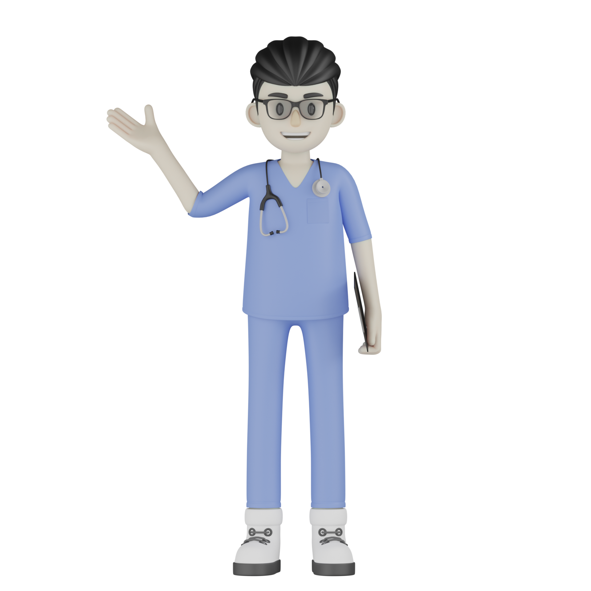 3D Isolated Doctor With A Medical Record 11047951 PNG 3d-isolated-doctor-with-a-medical-record-11047951-png