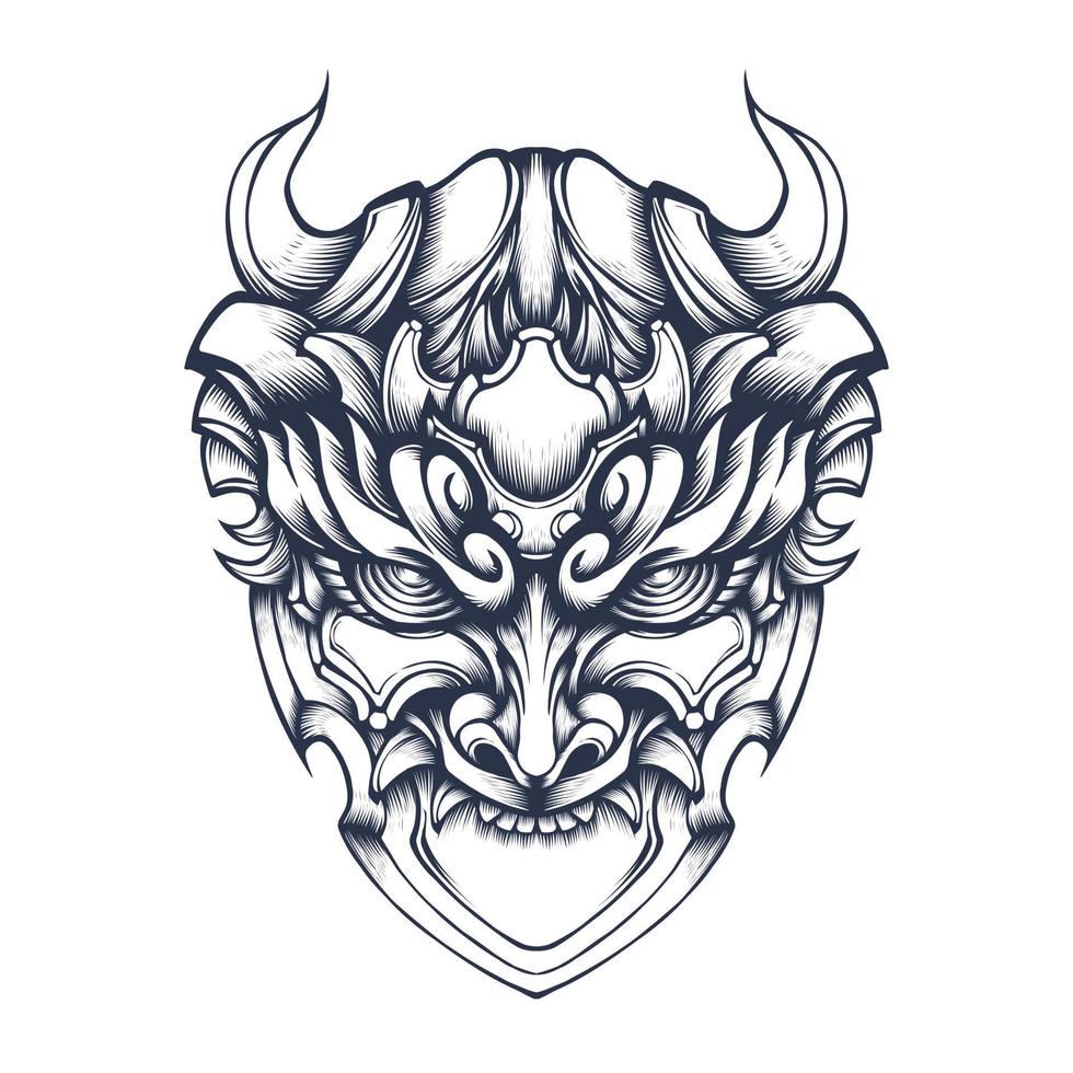 Oni mask tattoo design isolated on white 11049367 Vector Art at Vecteezy Oni mask tattoo design isolated on white 11049367 Vector Art at Vecteezy