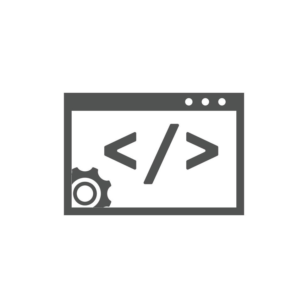 Custom Coding Icons Vector Illustration Modern Style Custom Coding