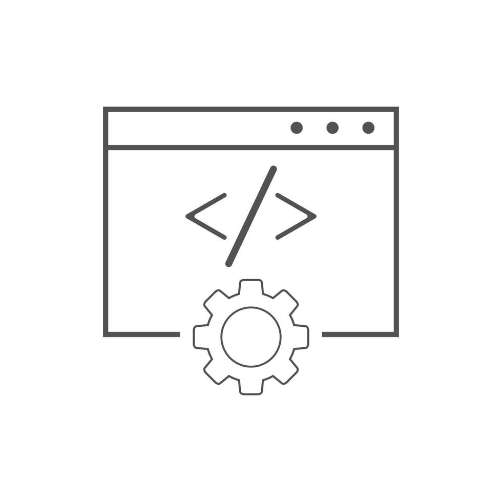 Custom Coding Icons Vector Illustration Modern Style Custom Coding Symbol 11053336 Vector Art