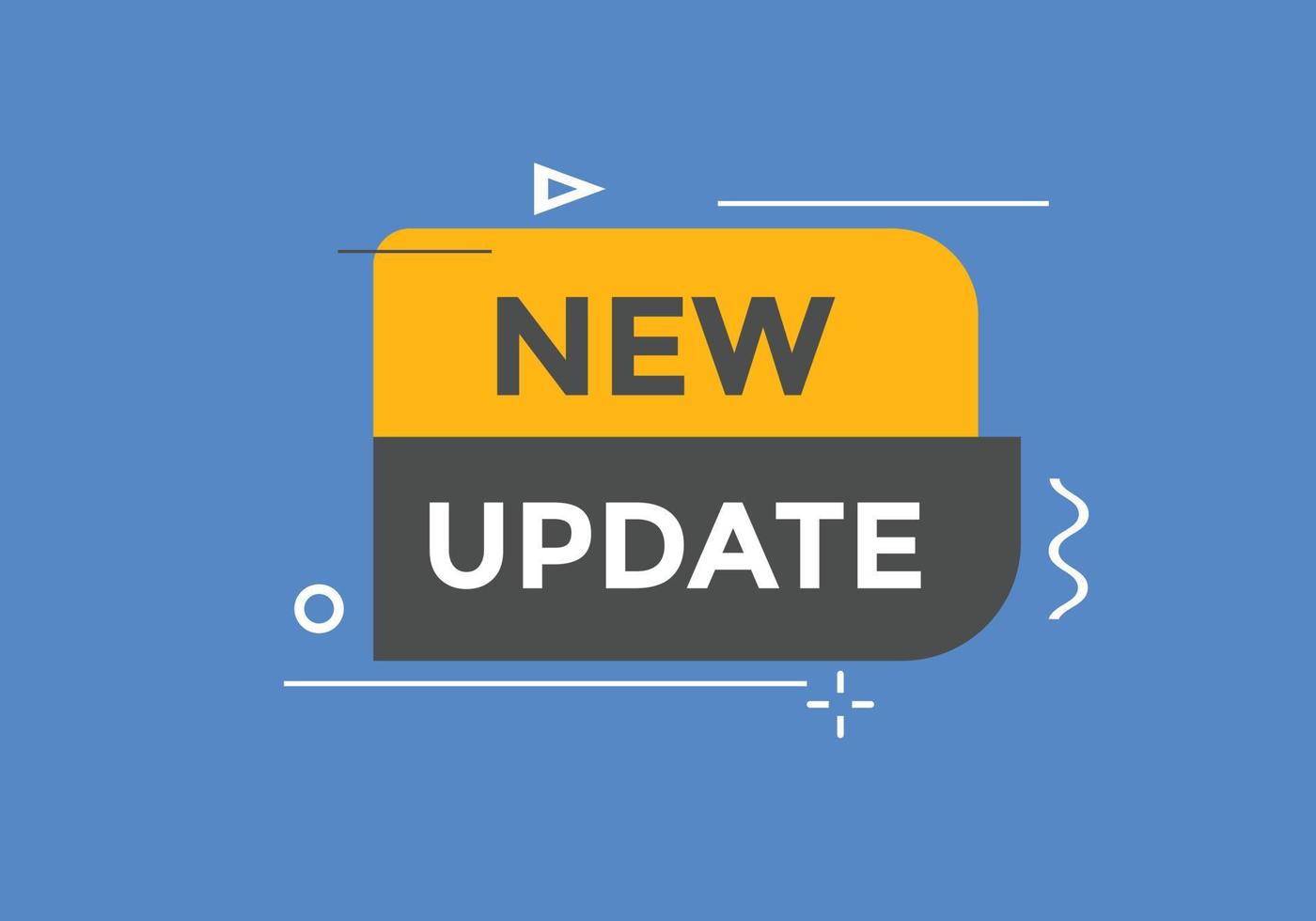 New Update Text Web Template Vector Illustration New Update Button