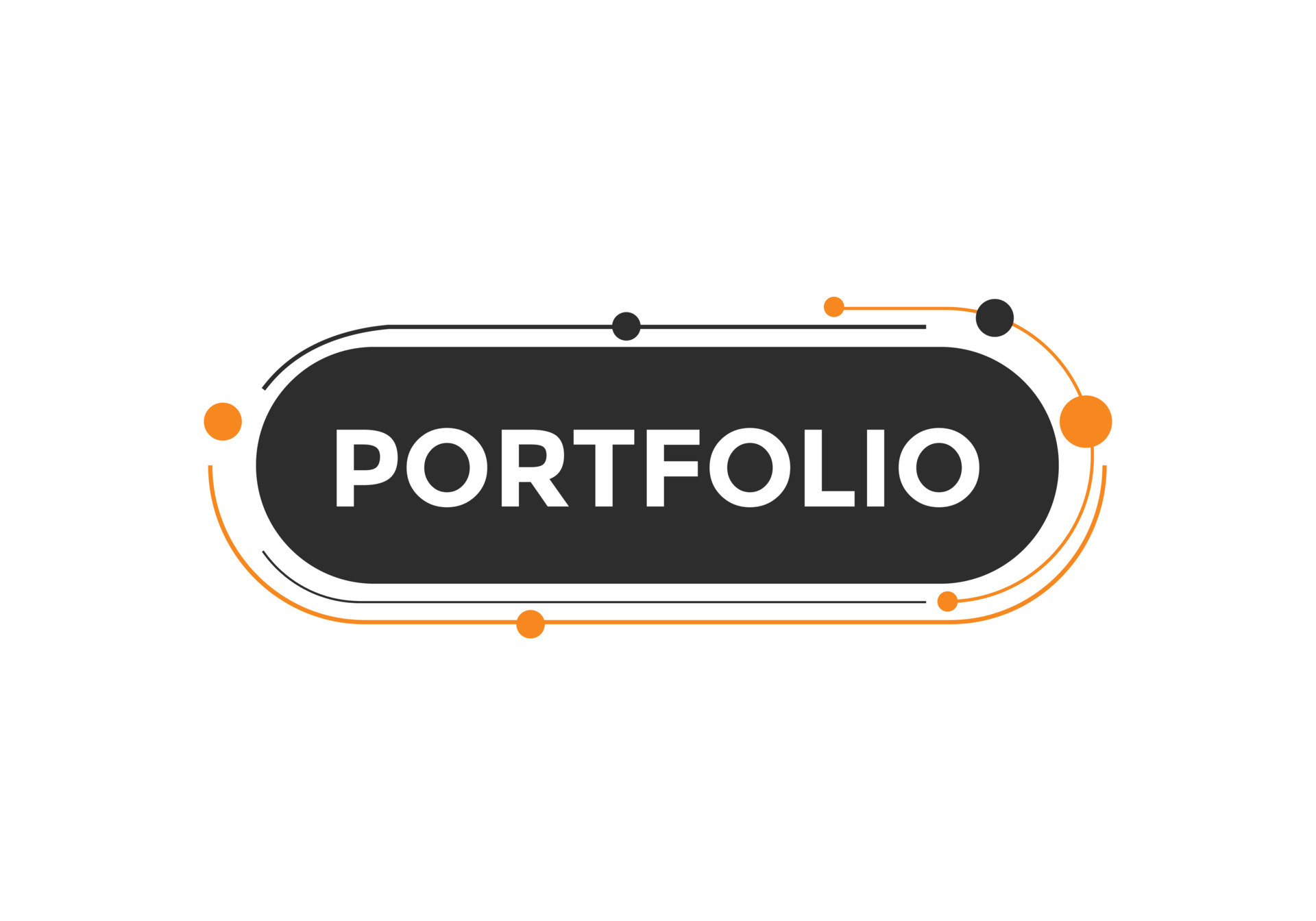 Portfolio button. Portfolio speech bubble. Portfolio Colorful web ...