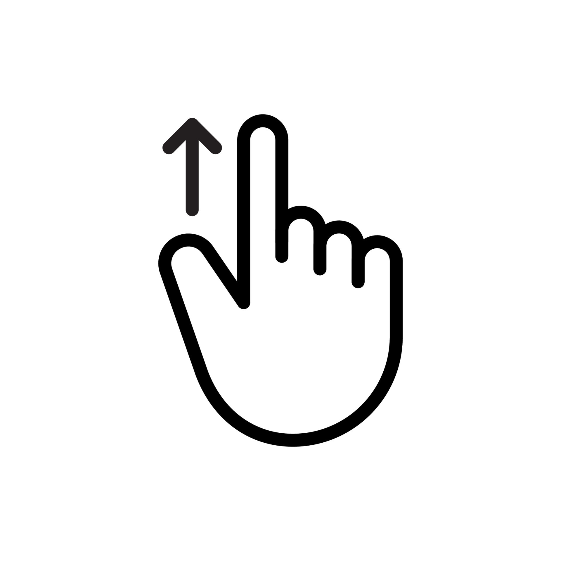 Finger swipe up icon, Vector, Illustration. 11054546 Vector Art at Vecteezy