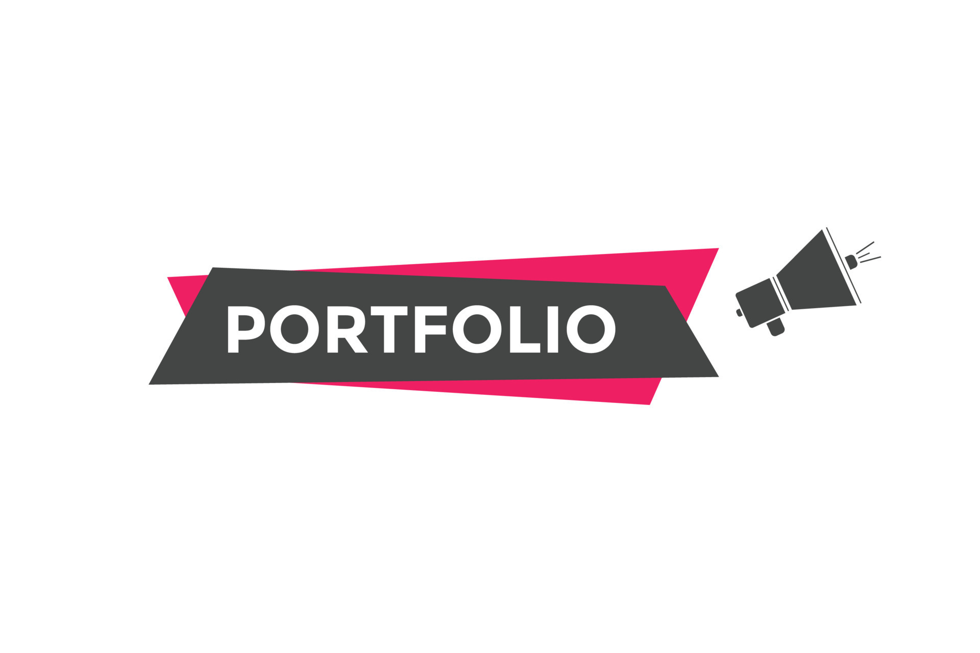 Portfolio button. Portfolio speech bubble. Portfolio Colorful web ...