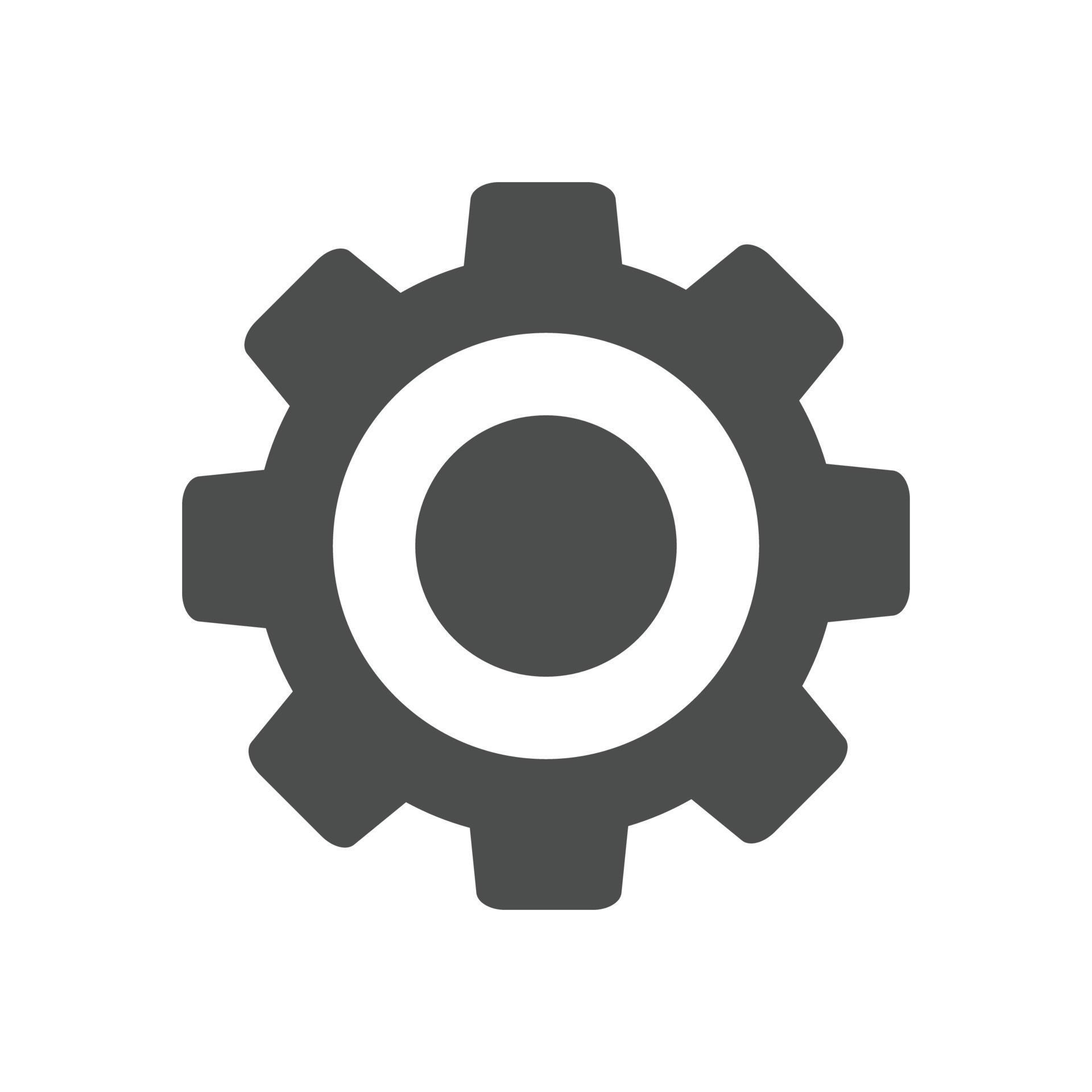 Setting icon for apps or web interface with button. Set of settings, Gear, Cog icon vector with ...