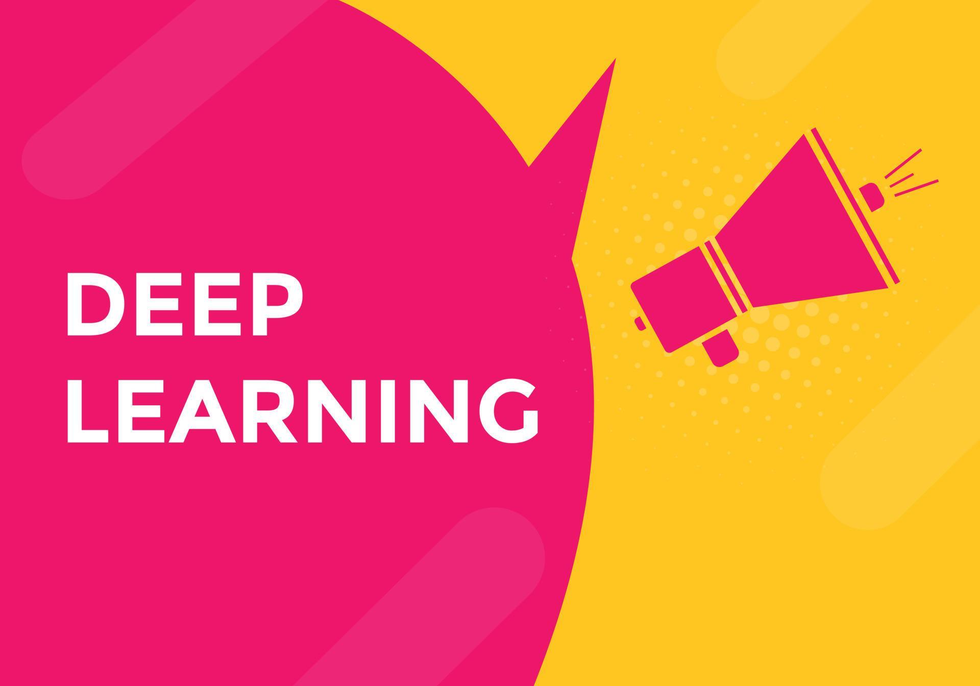 Deep Learning Text Button Deep Learning Speech Bubble Deep Learning