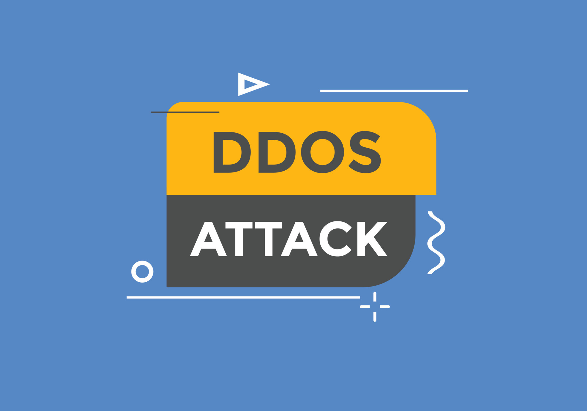 Ddos Attack Text Button Ddos Attack Speech Bubble Ddos Attack Text Web Template Vector