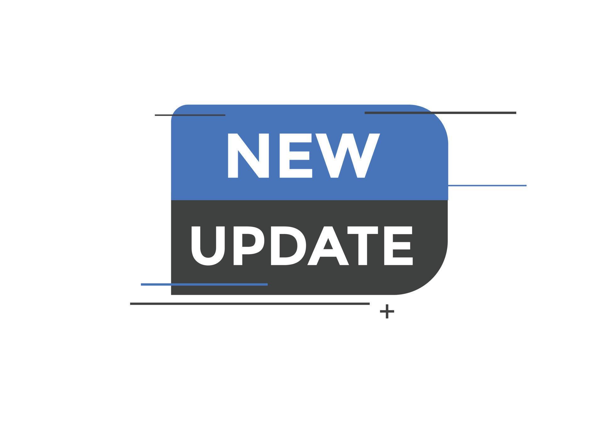 New update text web template. Vector Illustration. New update button ... New update text web template. Vector Illustration. New update button ...