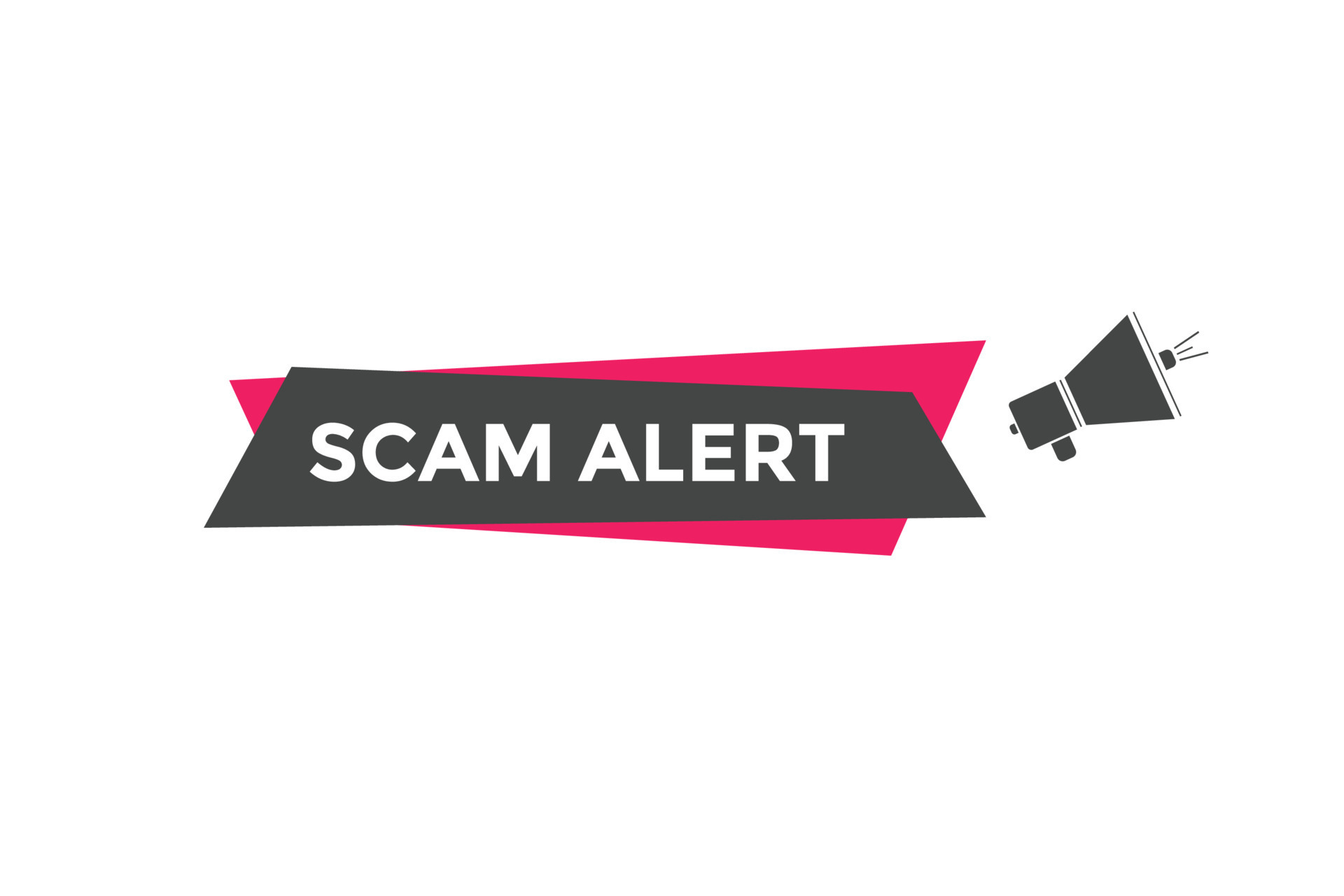 Scam Alert Text Button Speech Bubble Scam Alert Colorful Web Banner Vector Illustration