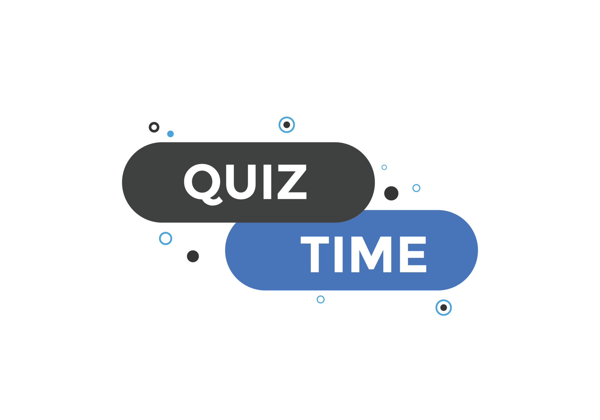 Quiz Time Button Quiz Time Speech Bubble Quiz Time Text Web Template Vector Illustration