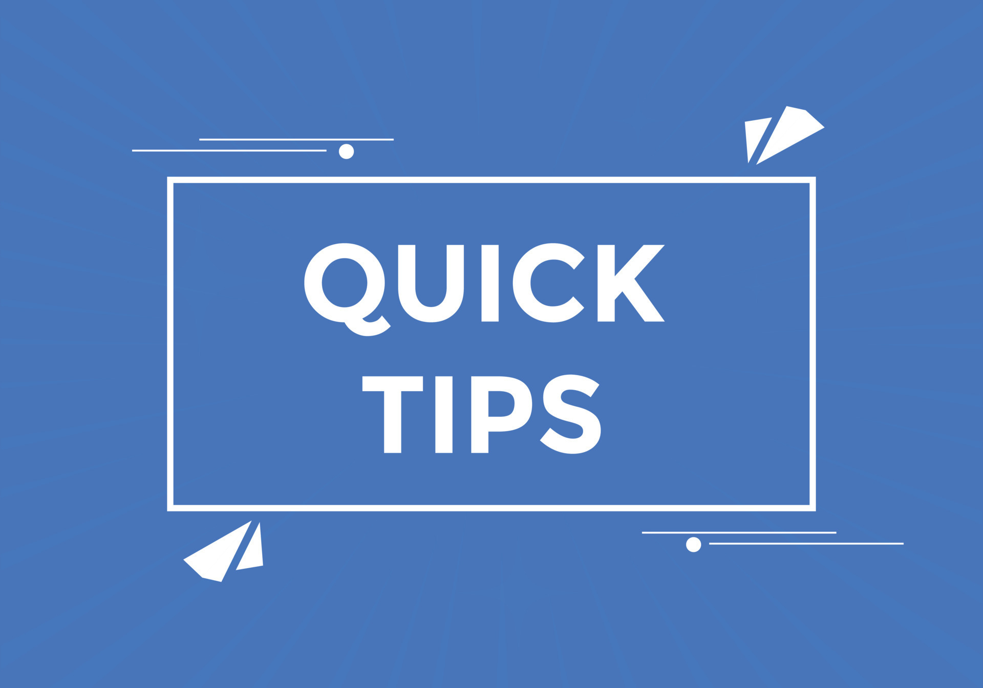 Quick tips button. Quick tips speech bubble. Quick tips text web ...