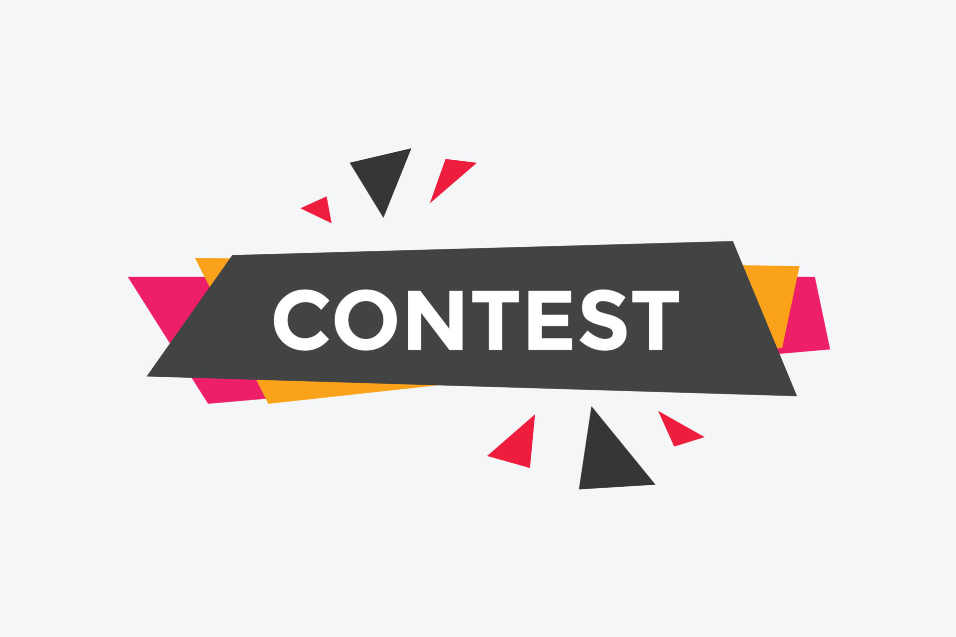Contest Text Button Speech Bubble Contest Colorful Web Banner