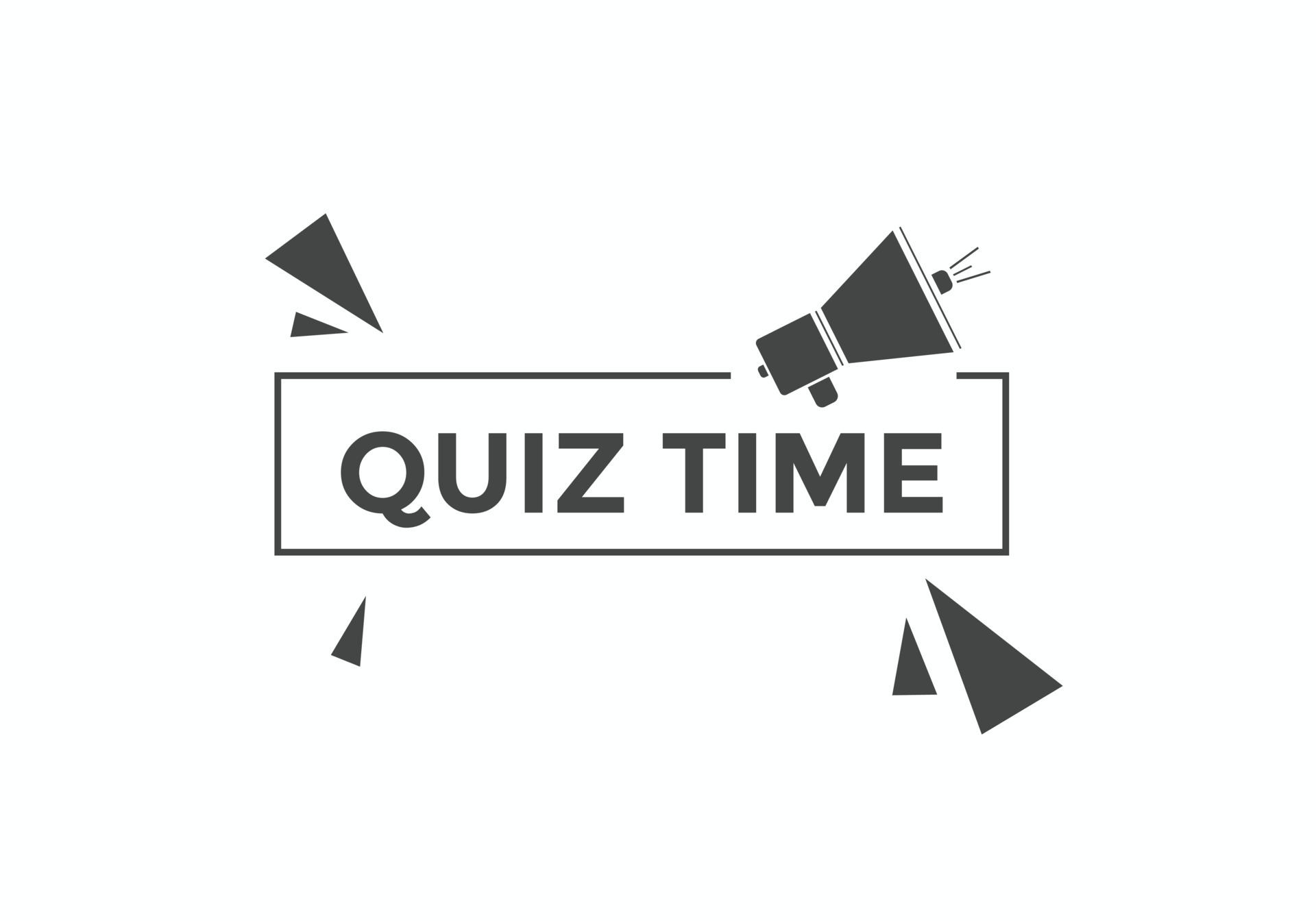 Quiz Time Button Quiz Time Speech Bubble Quiz Time Text Web Template Vector Illustration