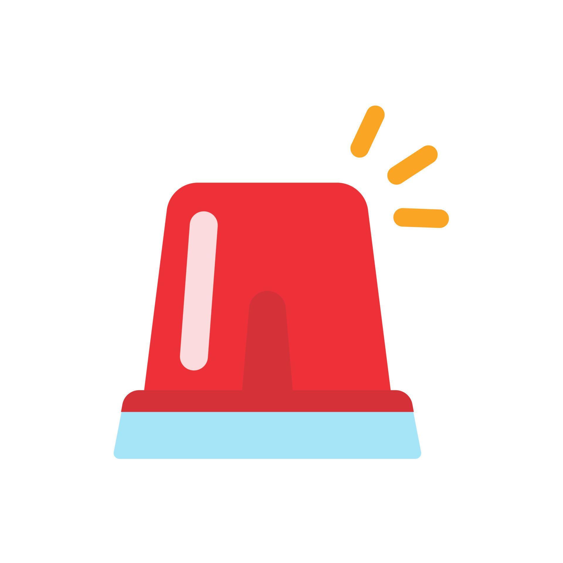Emergency siren icon. Hazard warning light, ambulance route alarm ...