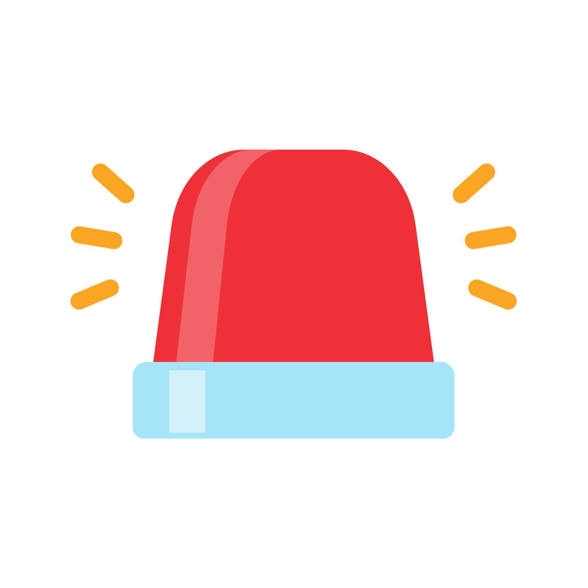 Emergency siren icon. Hazard warning light, ambulance route alarm ...