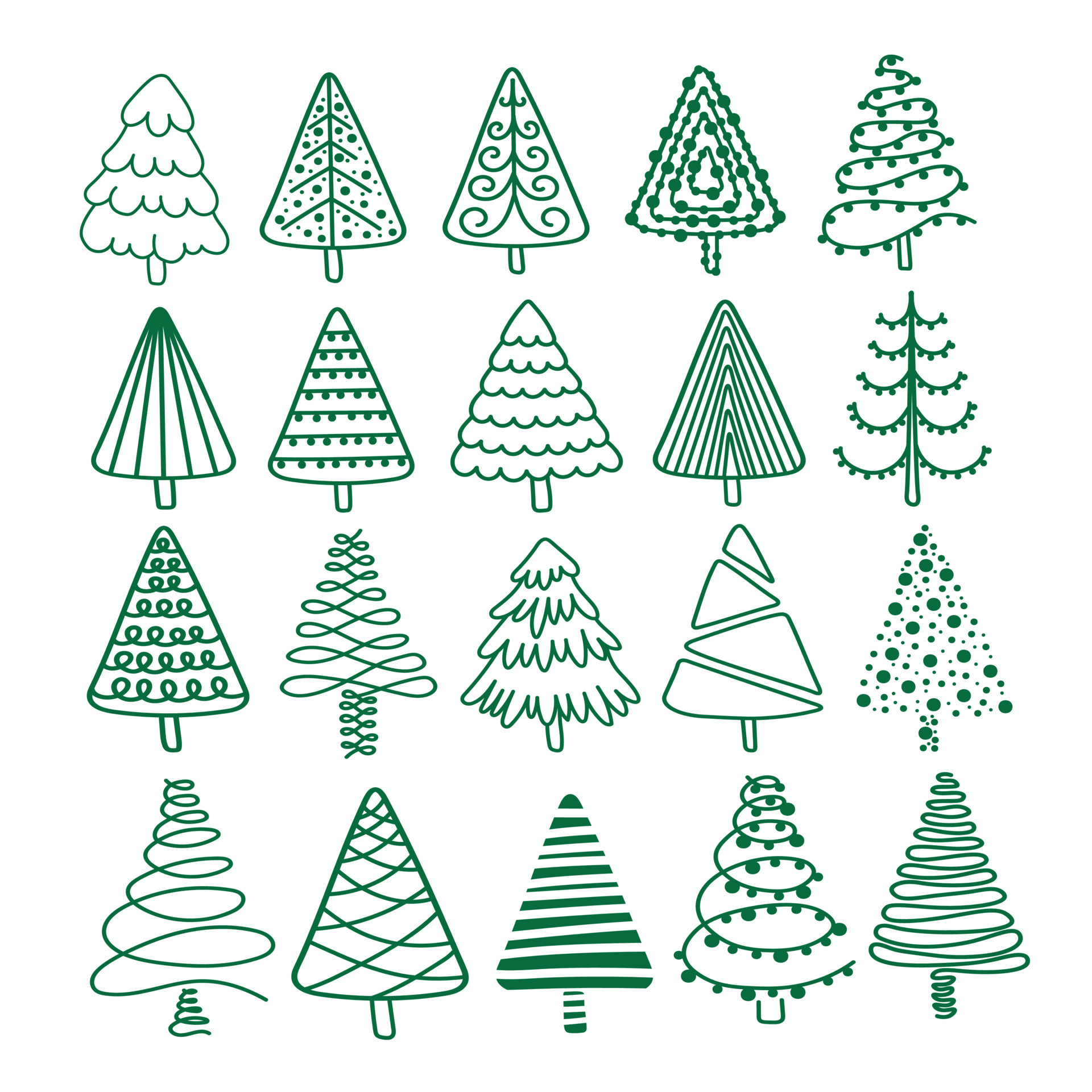 Cute Plain Christmas Tree