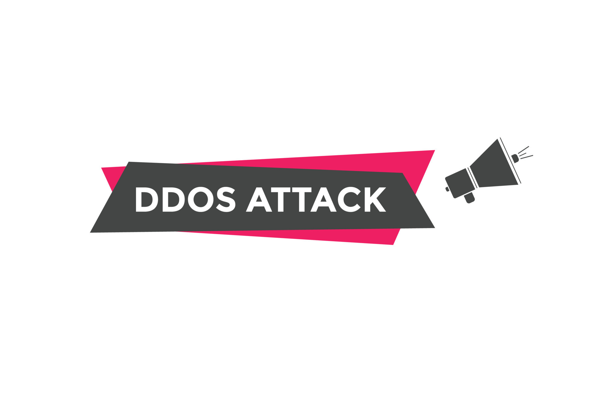 Ddos Attack Text Button Ddos Attack Speech Bubble Ddos Attack Text Web Template Vector