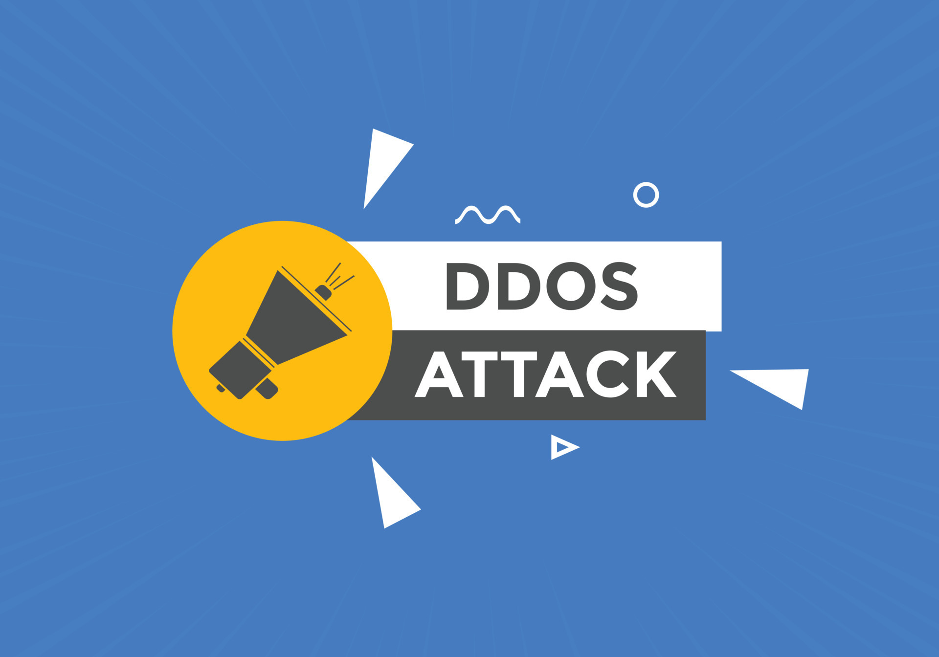 Ddos Attack Text Button Ddos Attack Speech Bubble Ddos Attack Text Web Template Vector