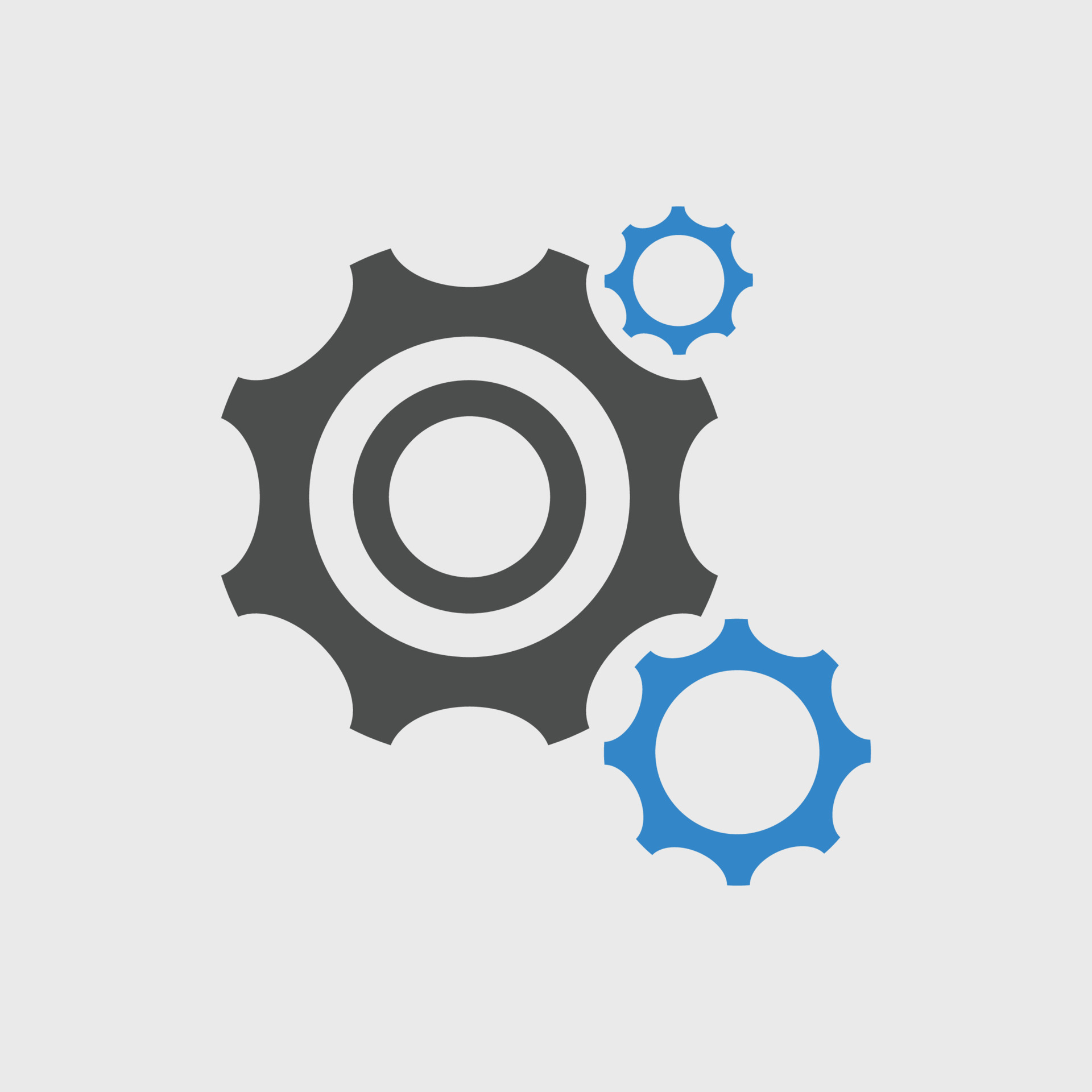 Setting Gear Line Icon Symbol For Ui Social Media Website Isolated On