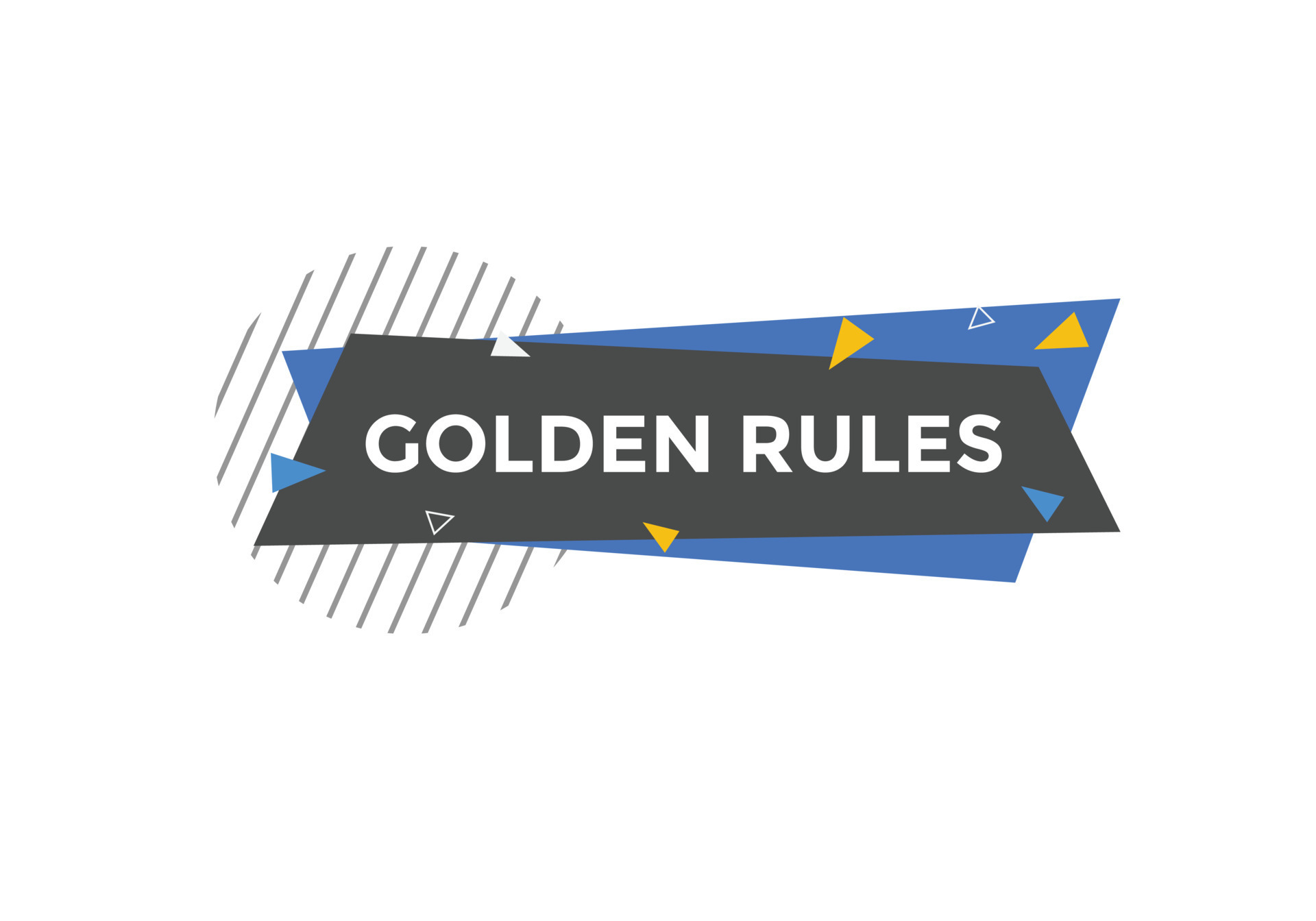 Golden rules text button. Golden rules speech bubble. Golden rules text ...