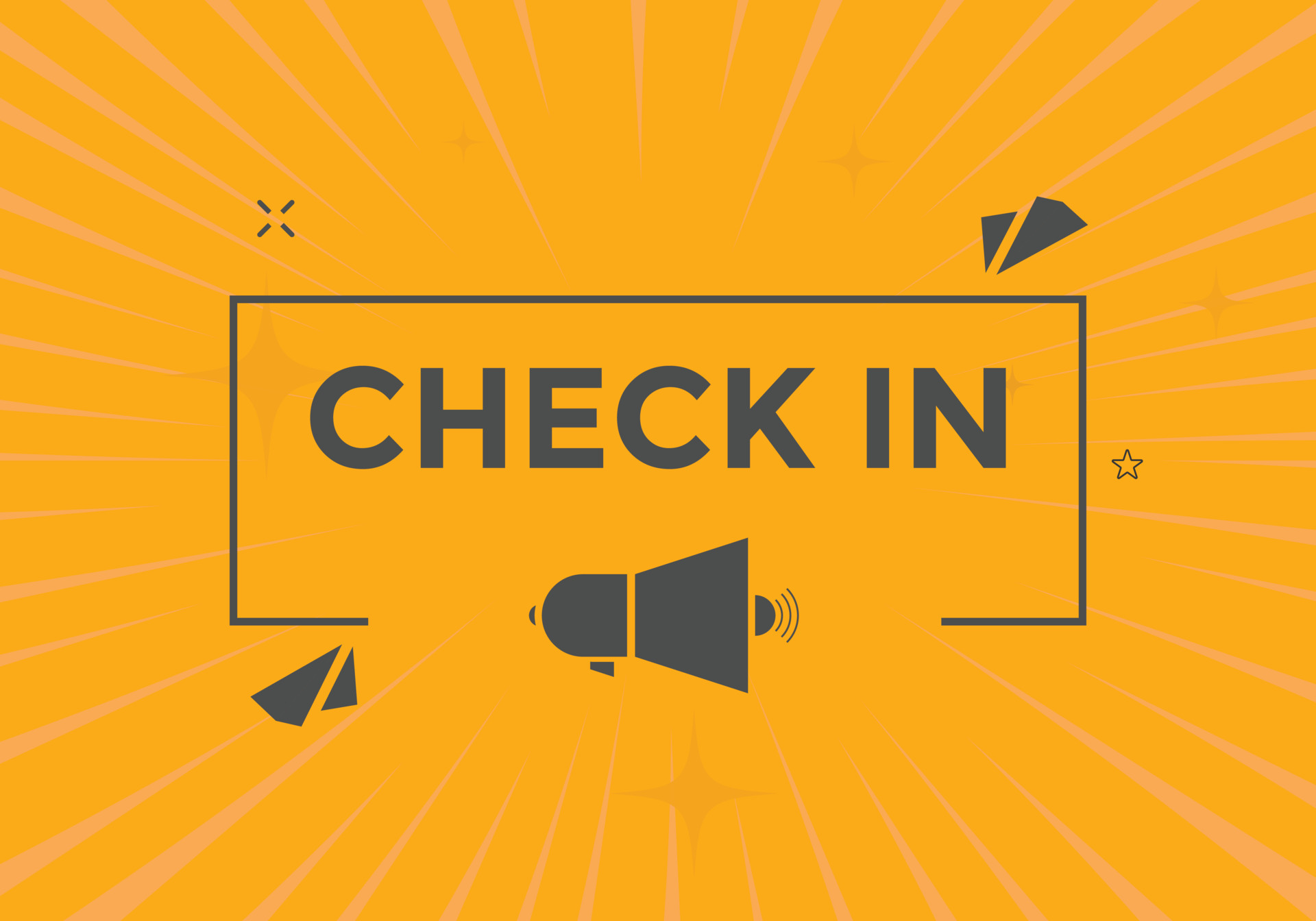 Check in text button. speech bubble. Check in Colorful web banner ...