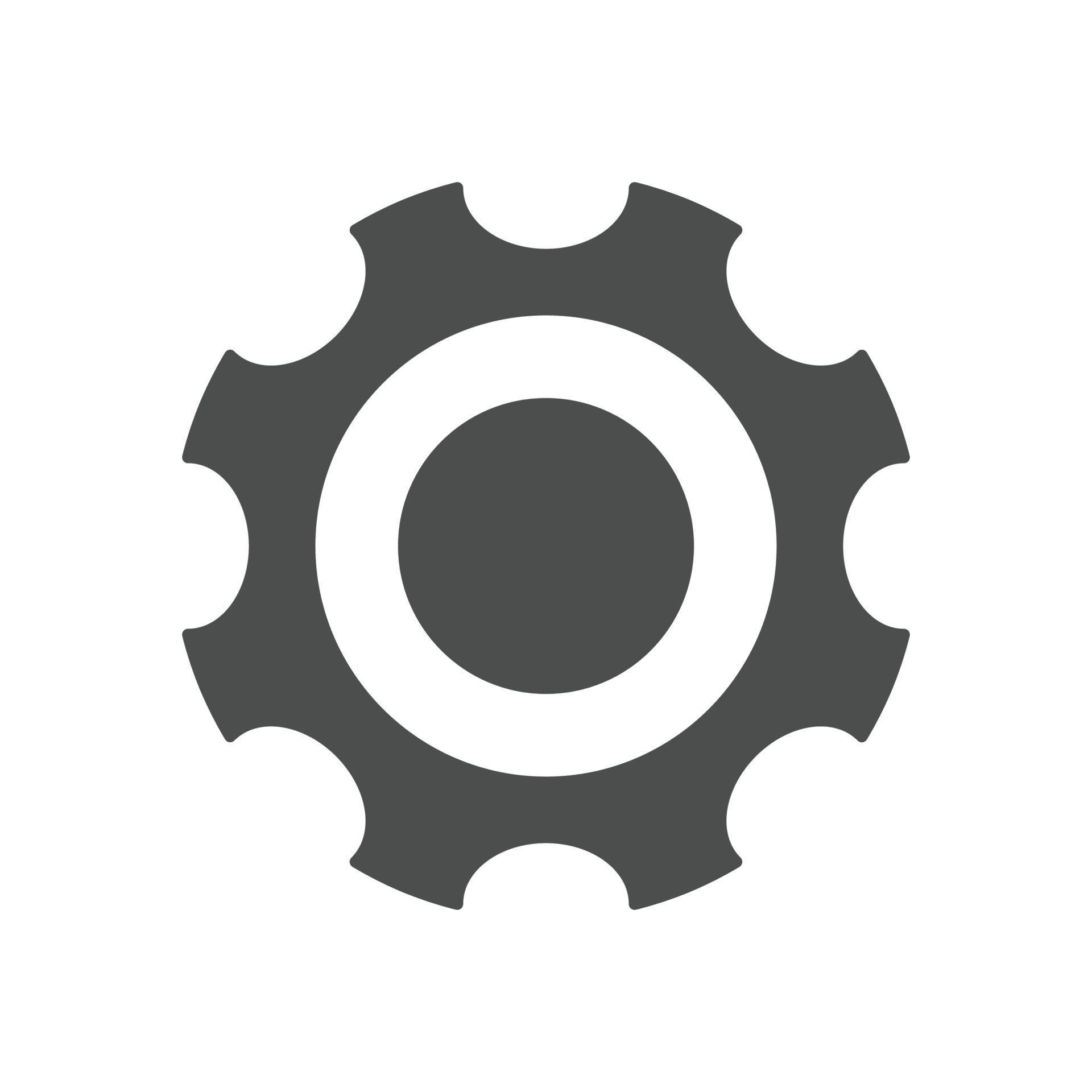 Setting icon for apps or web interface with button. Set of settings, Gear, Cog icon vector with ...