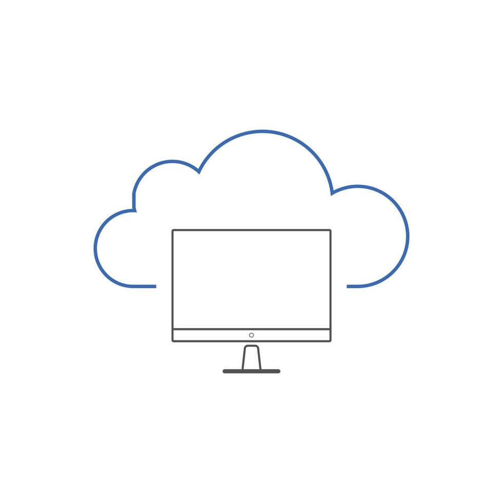Cloud Computing Icon Vector Illustration Cloud Computing Symbol For