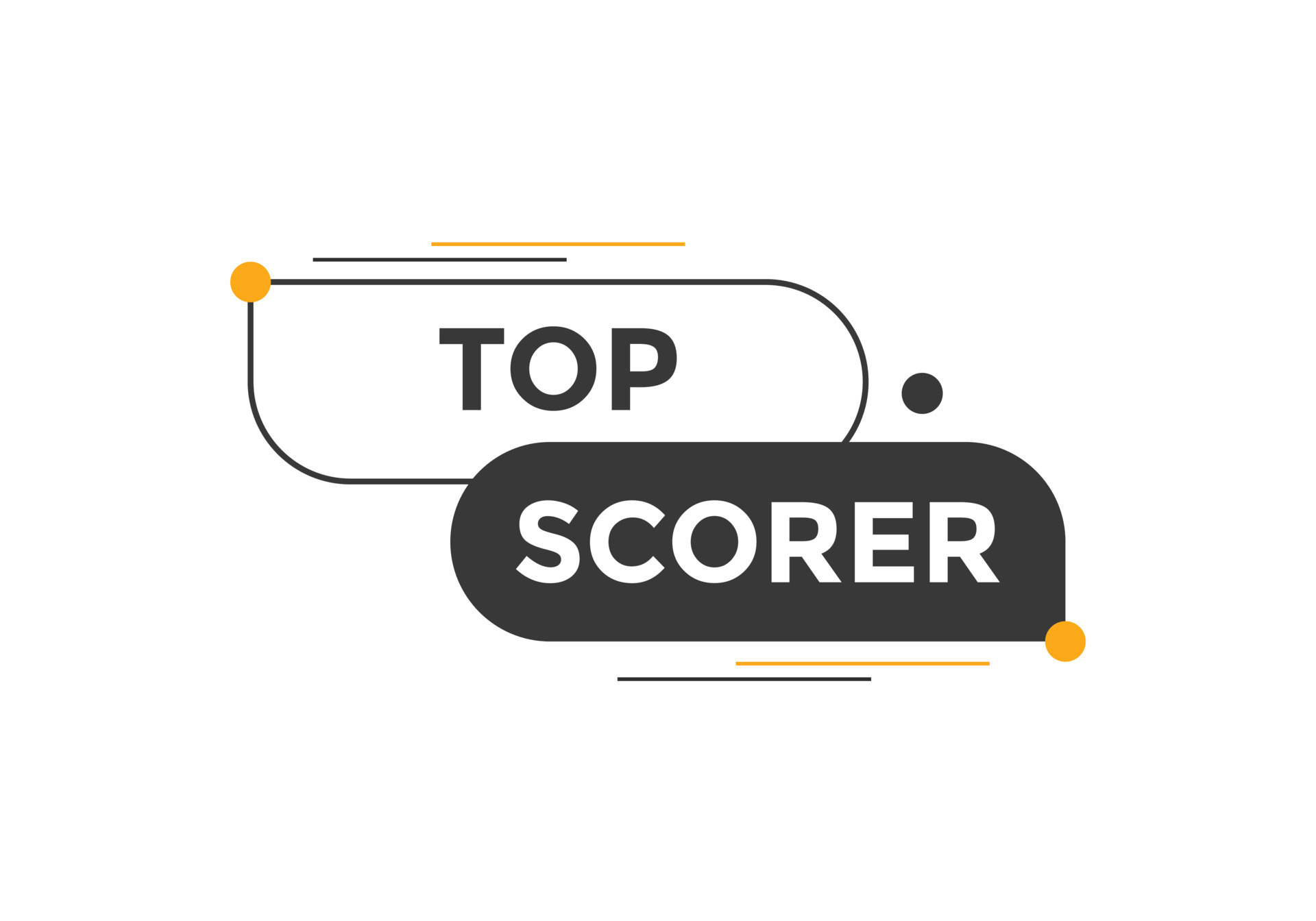Top Scorer Text Button Speech Bubble Top Scorer Colorful Web Banner Vector Illustration