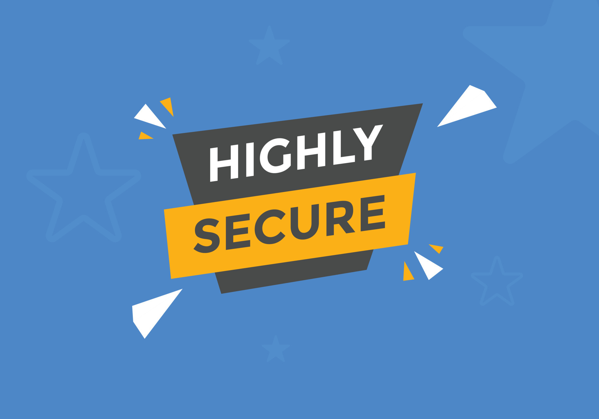 Highly Secure Text Button Highly Secure Text Web Template Speech Bubble Vector Illustration