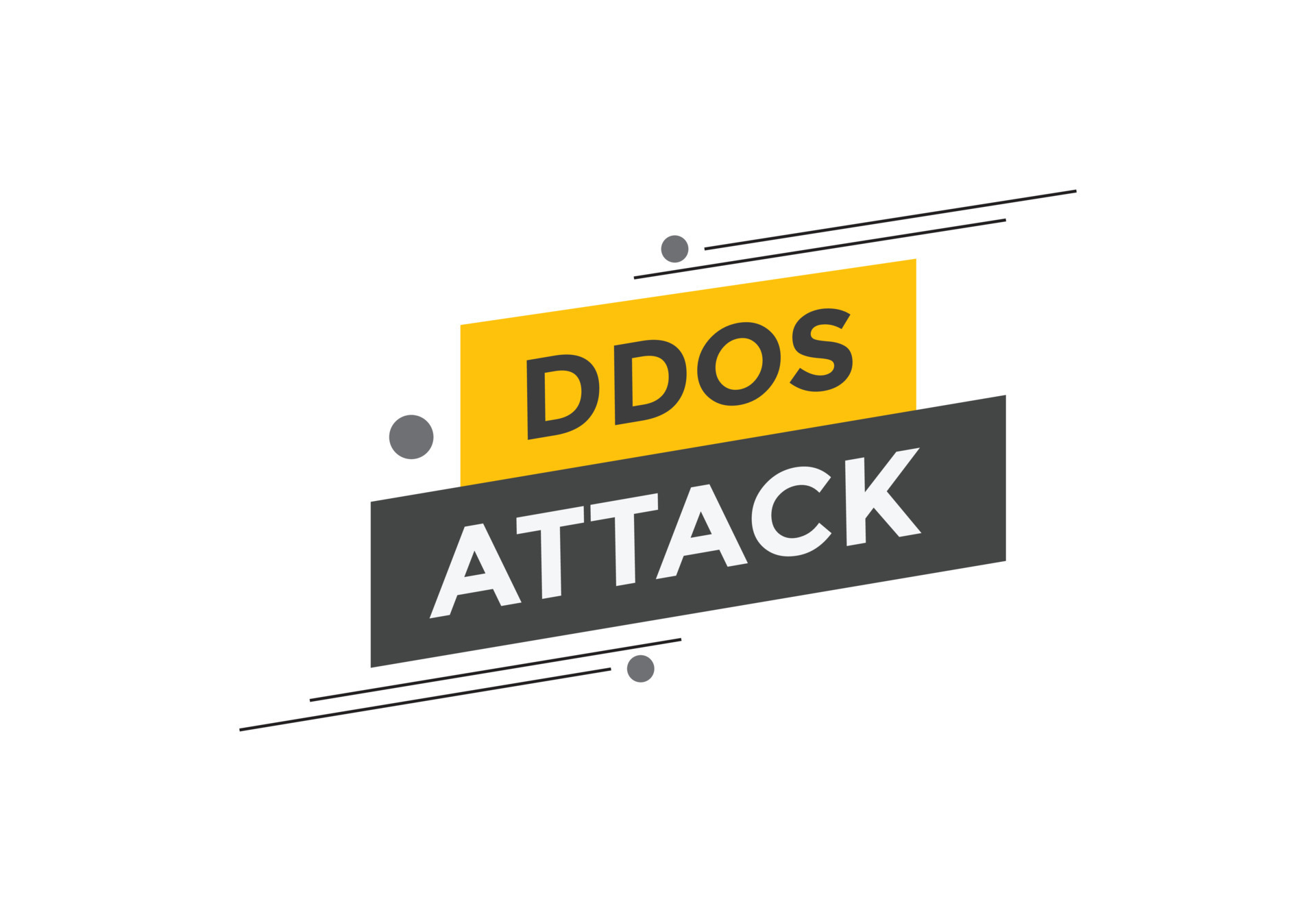 Ddos Attack Text Button Ddos Attack Speech Bubble Ddos Attack Text