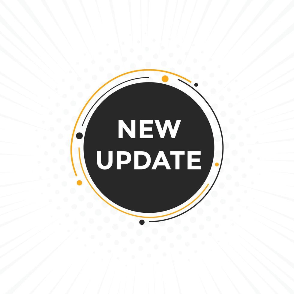 New Update Text Web Template Vector Illustration New Update Button